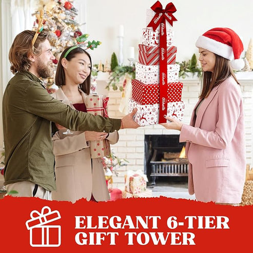 Holiday Gift Basket Tower - with Dried Fruits & Nuts Gourmet Cravings ...